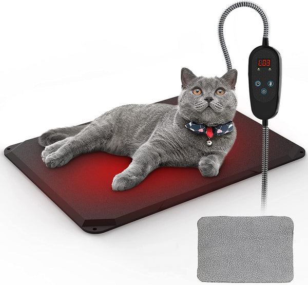 Upgraded Outdoor Pet Heating Pad with Timer,Safety Heating Pad,Waterpr ...