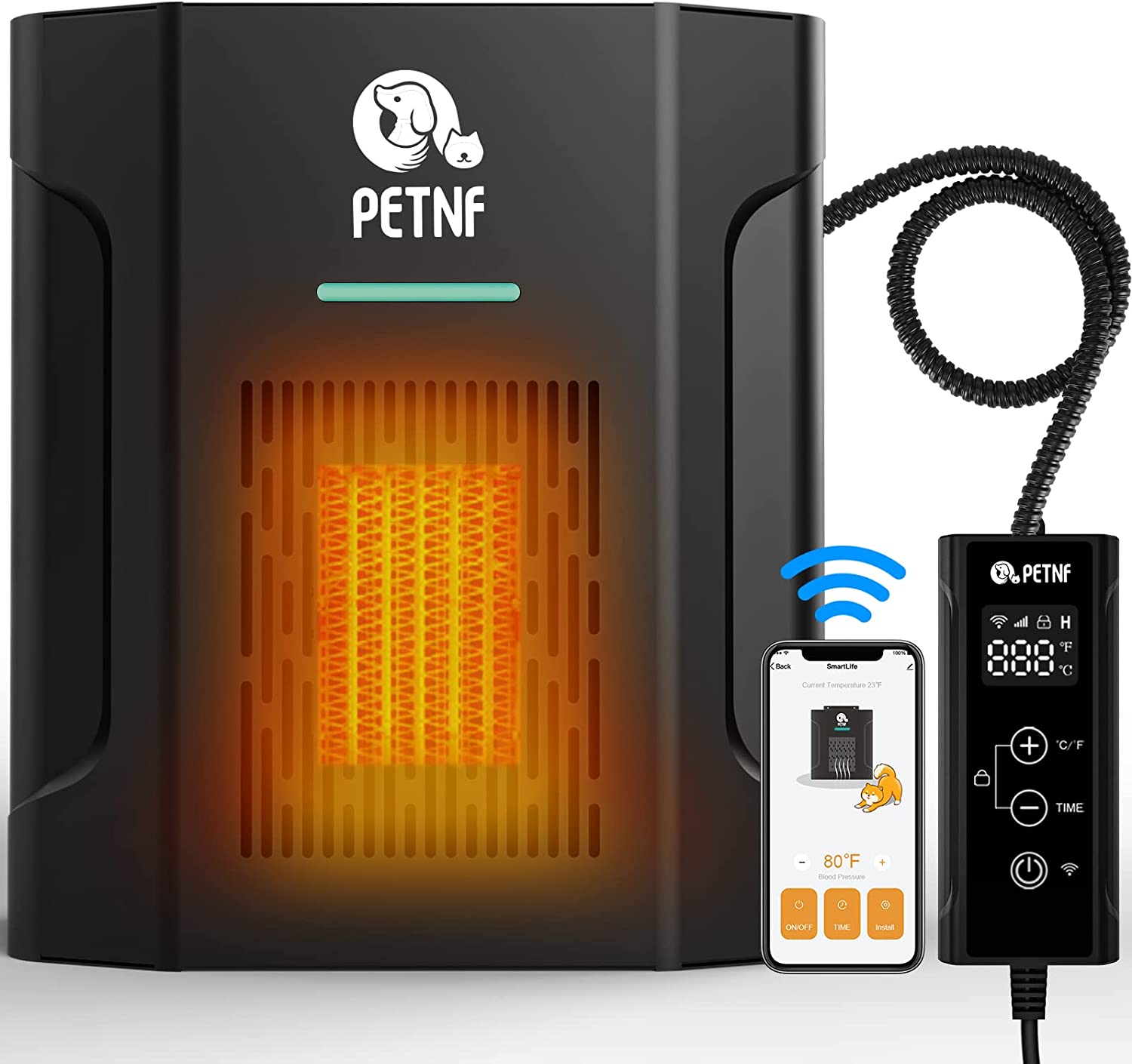 Dog House Heater with Thermostat & App Remote Control, 300W Safe Heate ...